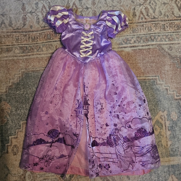 Disney | Costumes | Disney Lavender Princess Dress With Castle Design ...